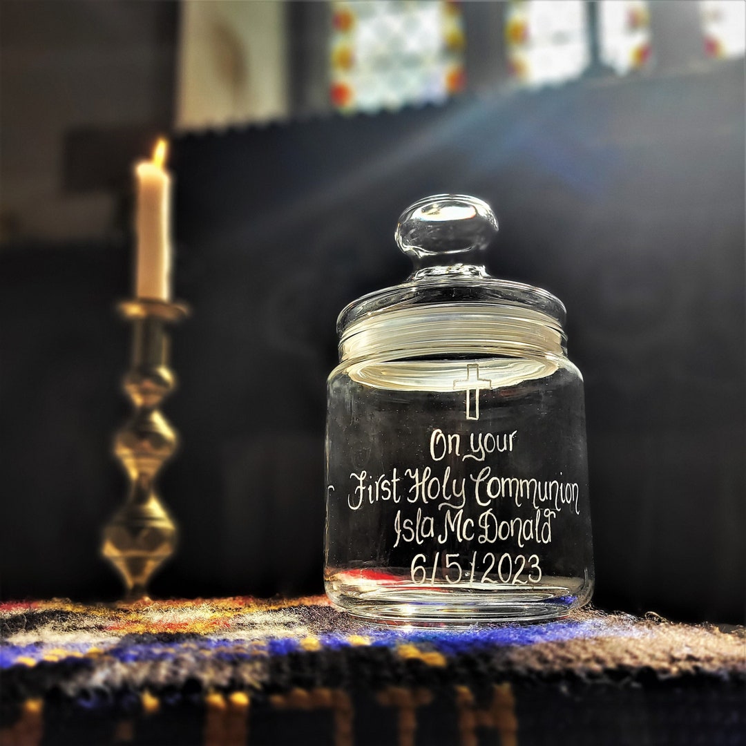 Personalized First Holy Communion Keepsake Jar: Goddaughter, Godson ...