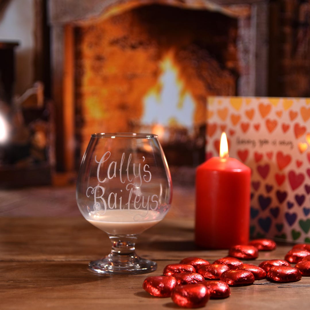 Custom Engraved Brandy Snifter: Personalized Baileys Liqueur Glass ...
