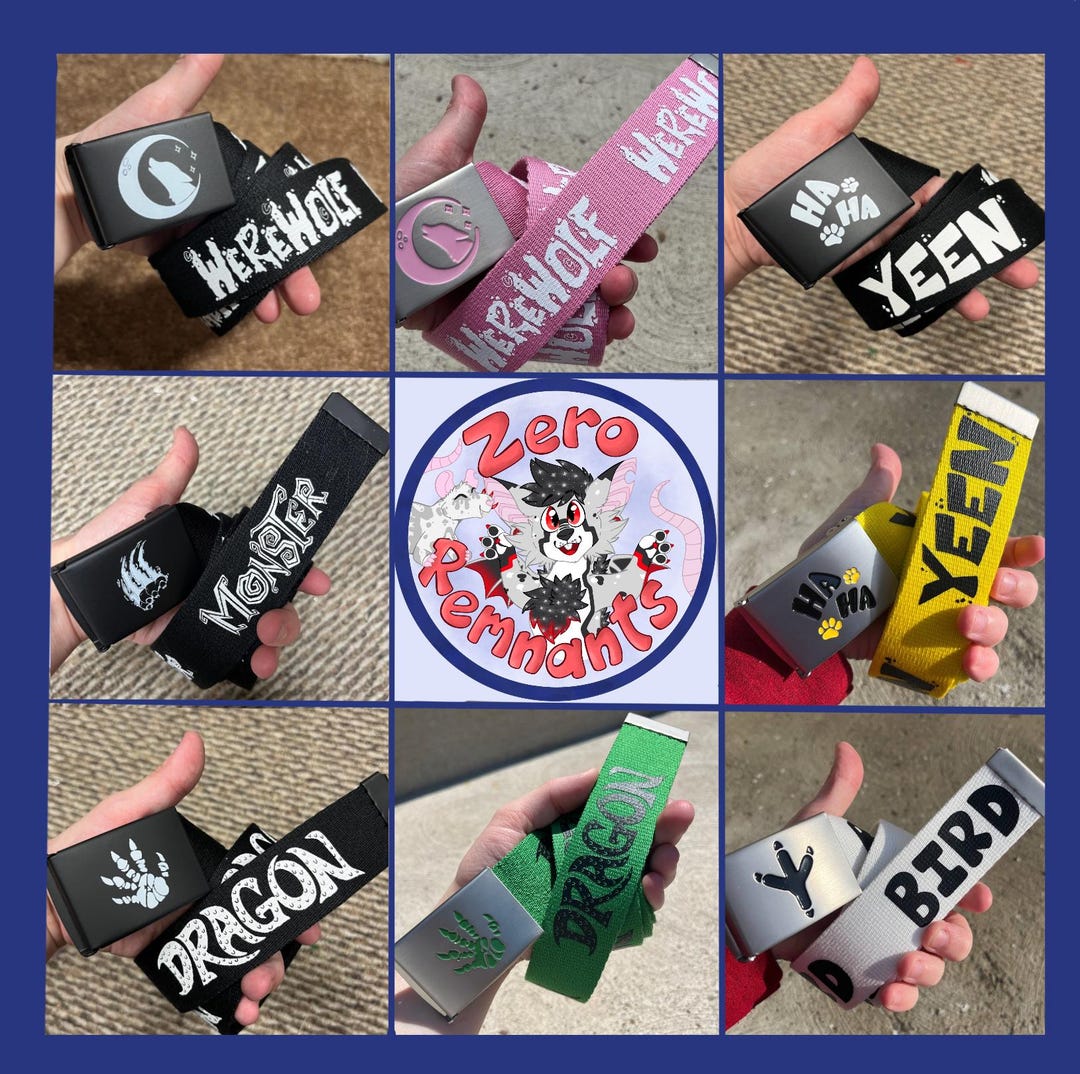 Furry Fashion Belts! Werewolf, Monster, Bird, Yeen, Dragon, Costuming ...