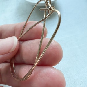 Hammered Oblong Hoops, Silver or Gold - Etsy