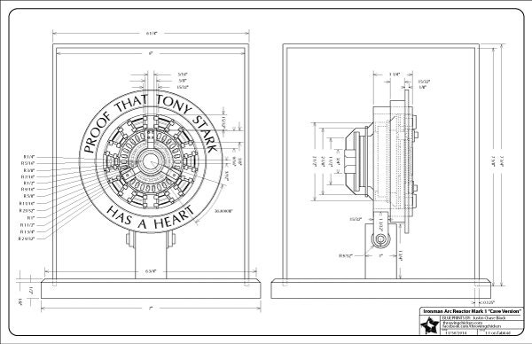 Iron Man Blueprints Arc Reactor