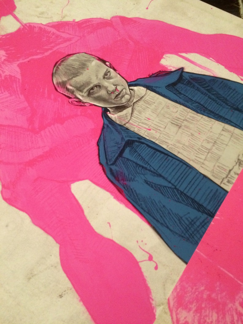 Stranger Things: Eleven and the Monster Art Print Poster - Etsy