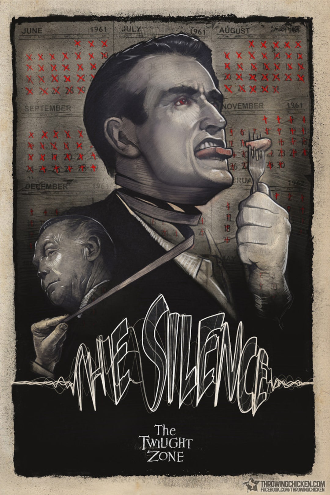 Twilight Zone - the Silence Poster - Franchot Tone Liam Sullivan - Etsy
