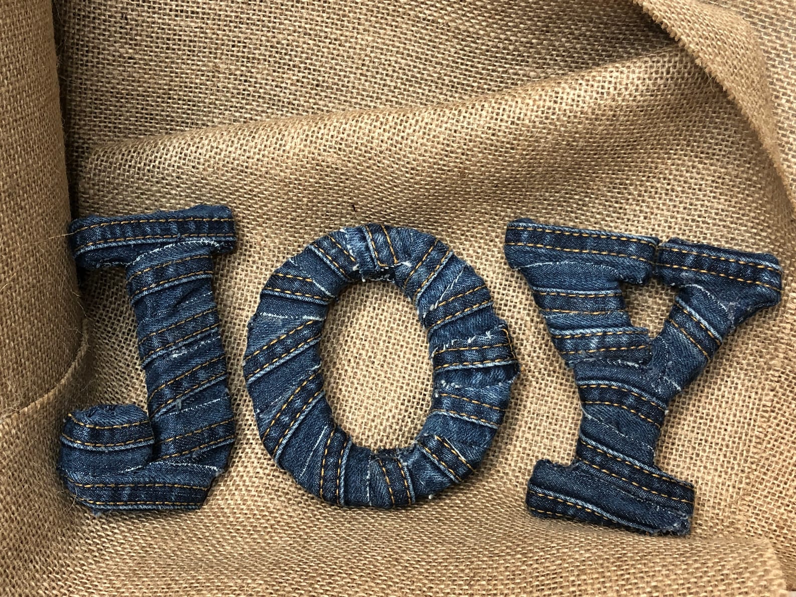 Denim Wrapped Letter, Blue Jean Home Decor, Country Charm - Etsy