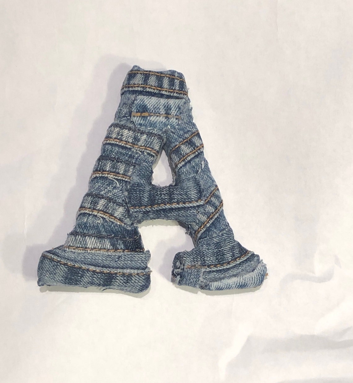 Denim Wrapped Letter Blue Jean Home Decor Country Charm - Etsy