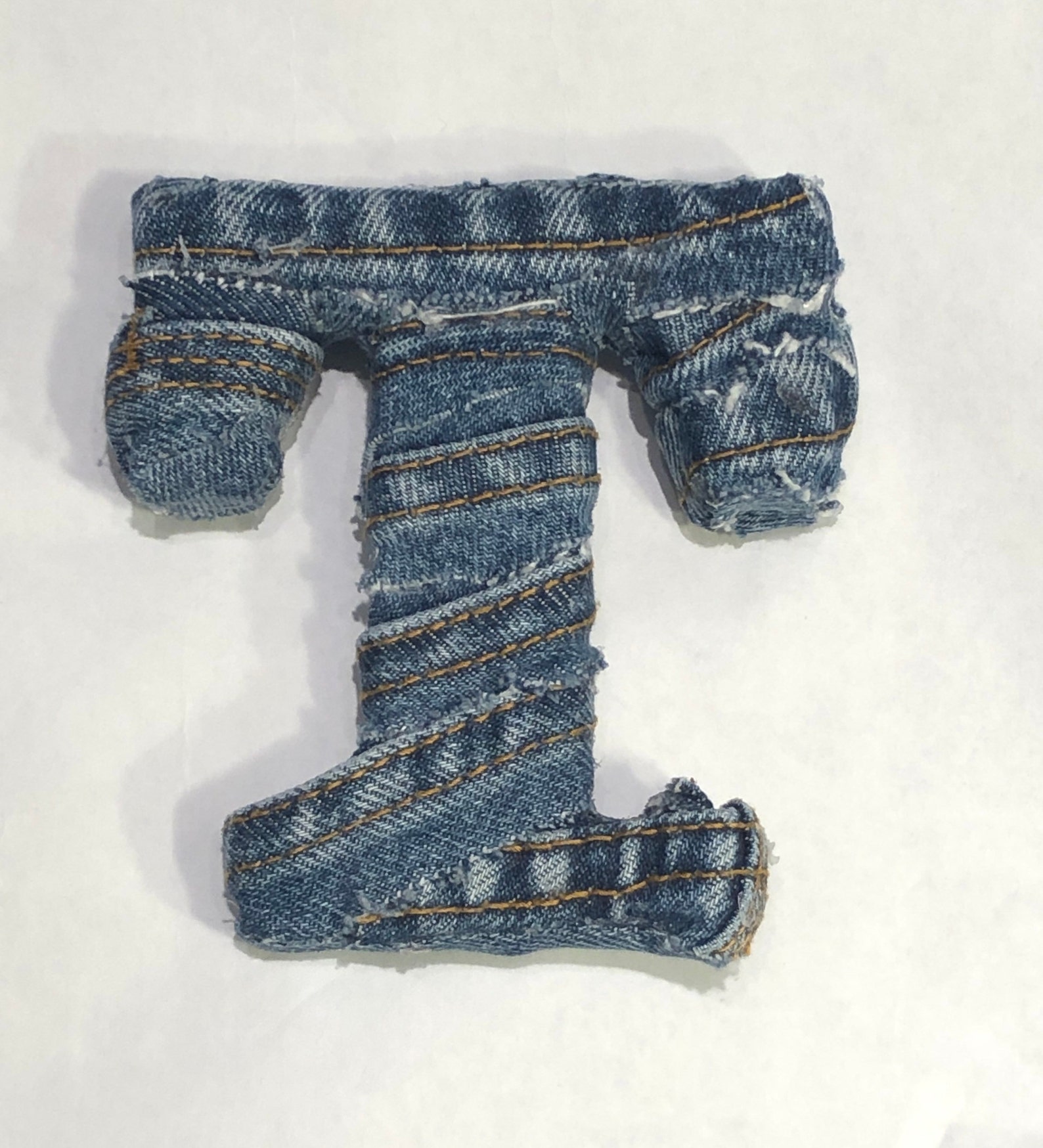 Denim Wrapped Letter Blue Jean Home Decor Country Charm - Etsy