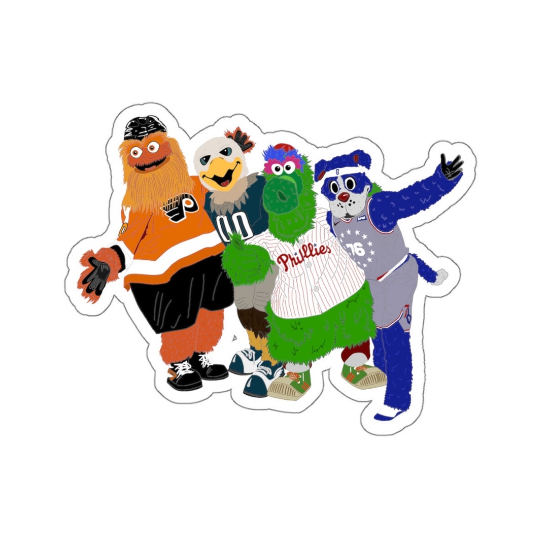 Philadelphia Mascots Vinyl Sticker, Swoop Sticker, Franklin Sticker ...