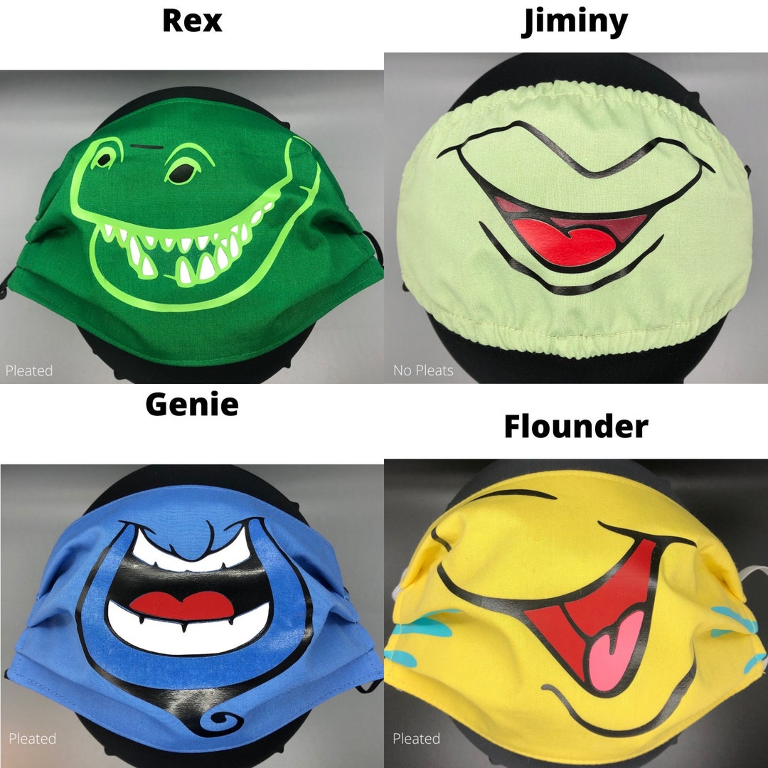 Disney Classic Character Face Masks - Etsy