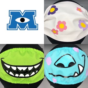 Monster's Inc. Character Inspired Face Masks (boo's Door, Mike and ...
