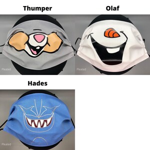 Disney Classic Character Face Masks - Etsy