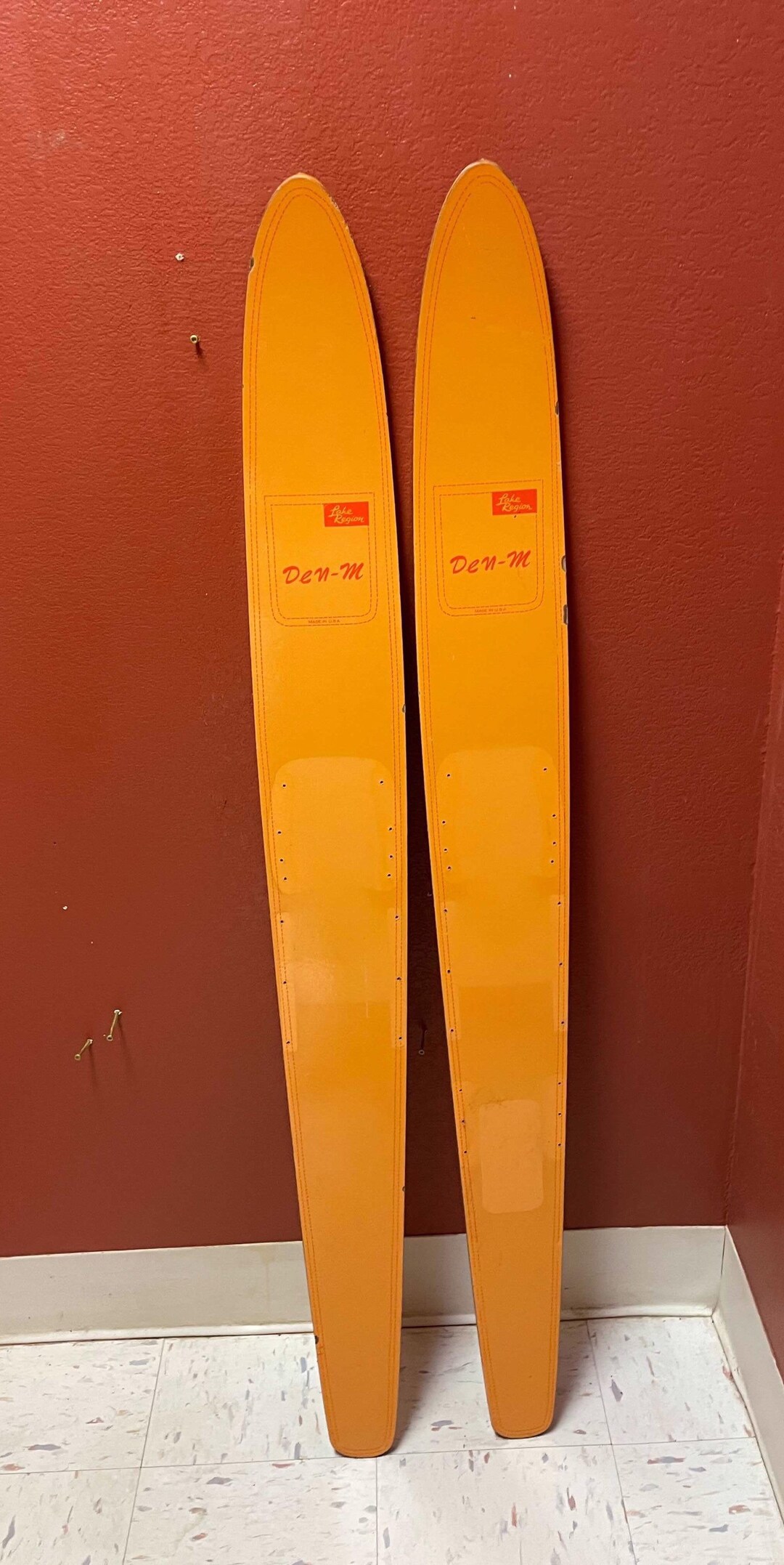 Antique Water Skis, Unique Antique Refurbished Water Ski Wall Art Set ...