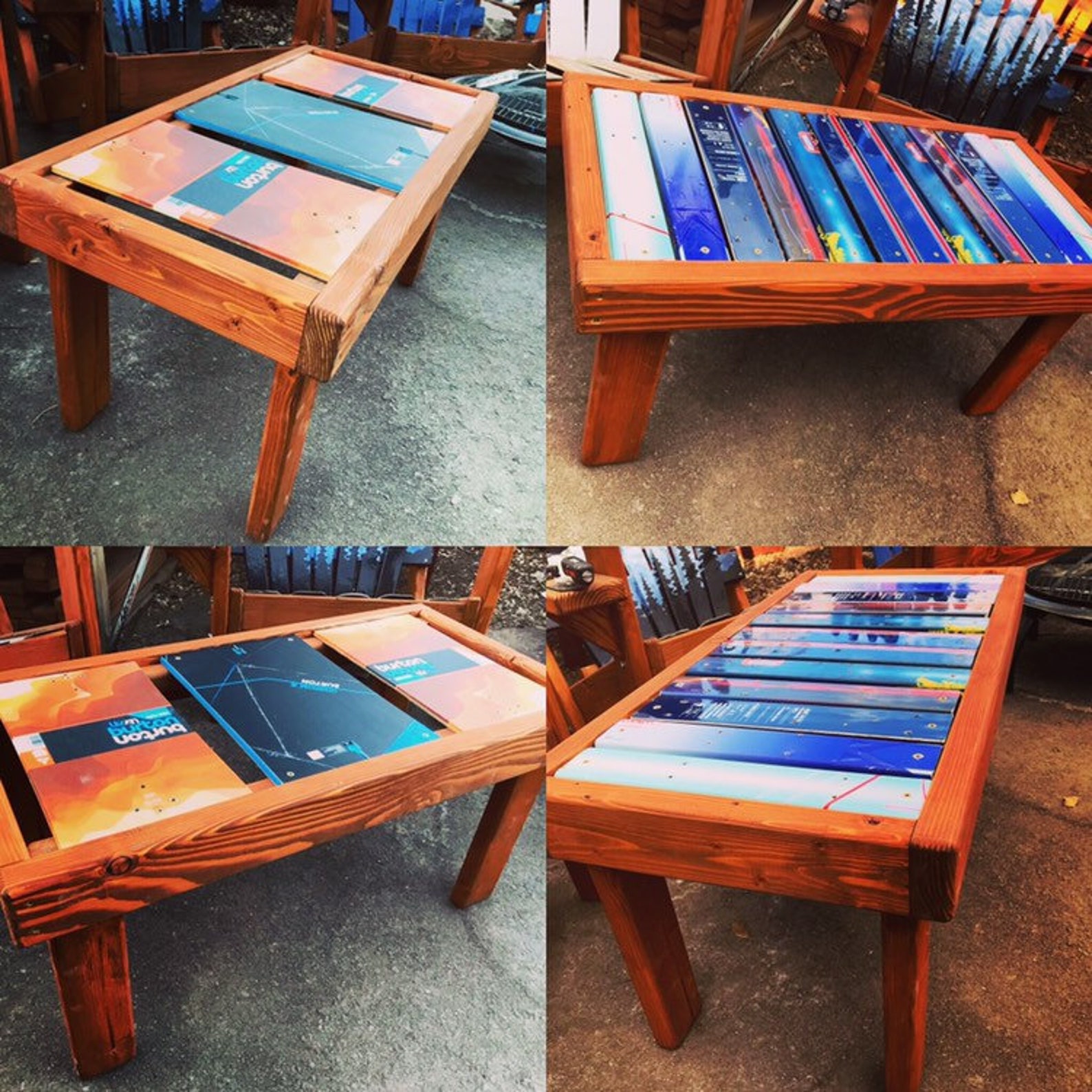 Ski Coffee Table Customizable Snowboard Table Colorado - Etsy
