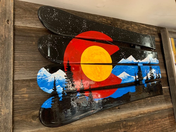 Colorado Mountain Wall Night Mural CO Mountain Wall Flag Art | Etsy