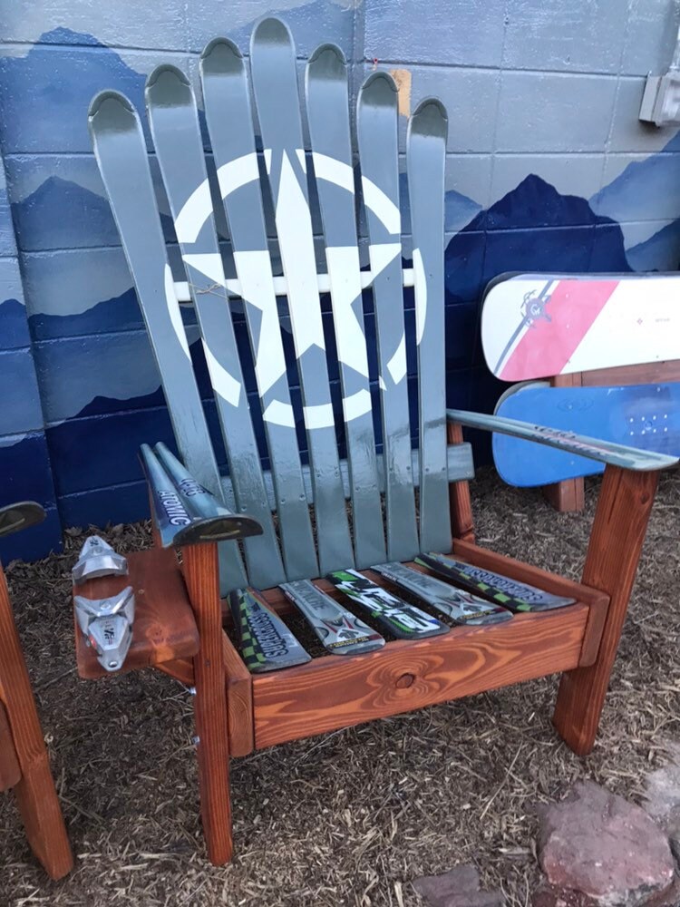 US ARMY Vintage Army Jeep Emblem Adirondack Ski Chair | Etsy
