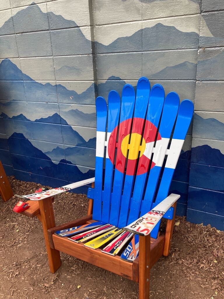 Colorado Flag Adirondack Ski Chair Patio Chair Ski Chairs | Etsy