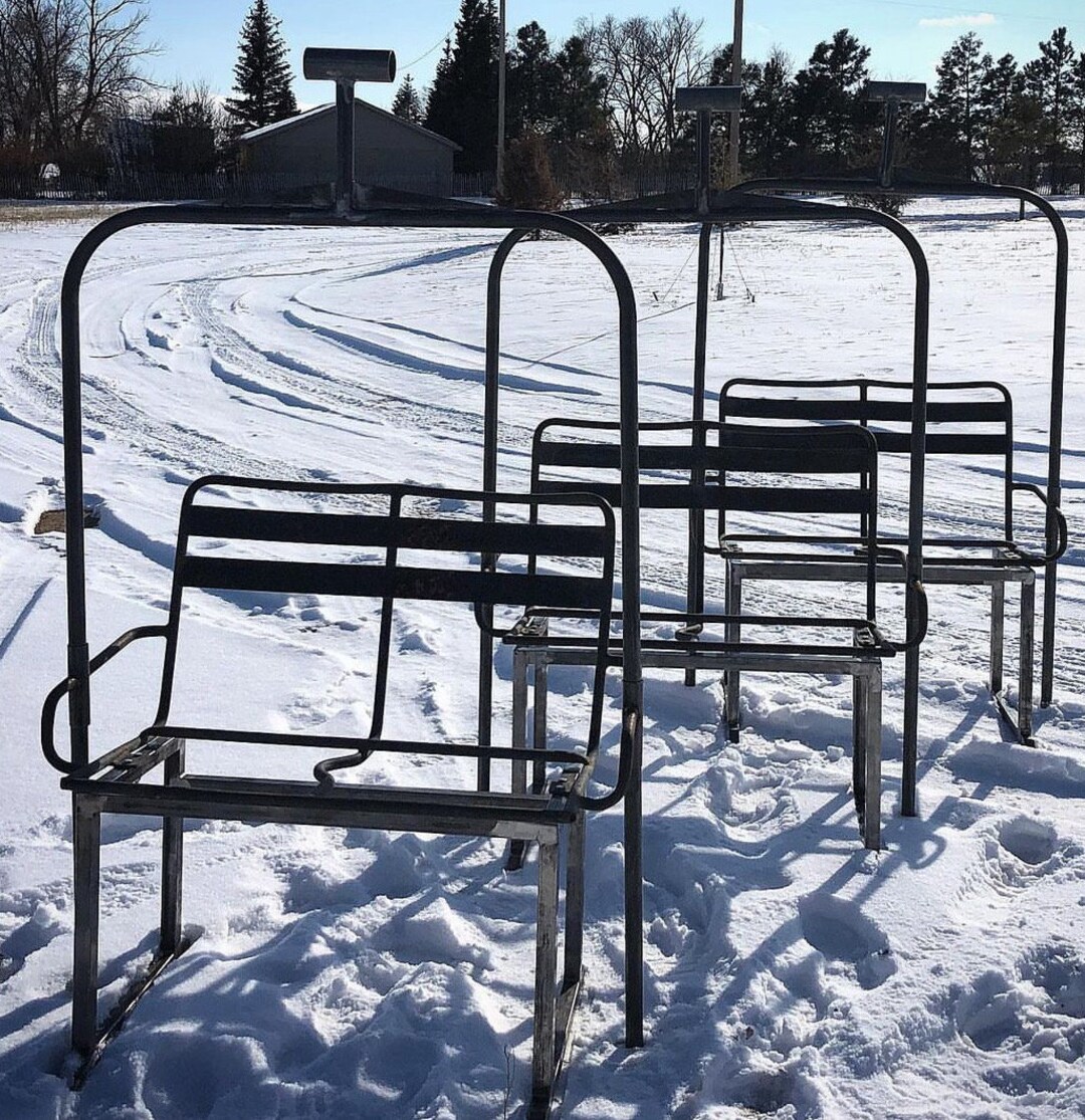 Raw Steel Replica Chairlift Bench No Paint No Seat Ski Resort Style ...