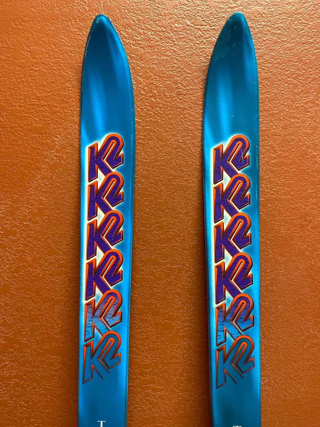 K2 Triaxial USA 555500, Unique Antique Refurbished Ski Wall Art Set ...