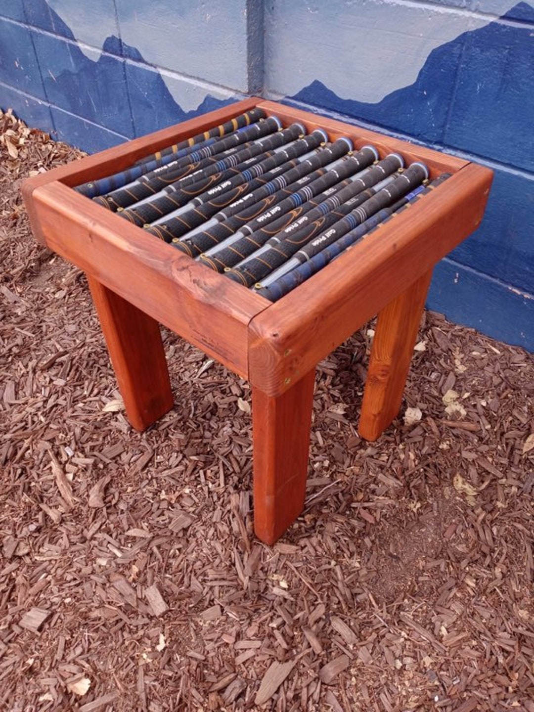 Golf Club Side Table Wood Frame, Golf Club Top Foot Rest, Side Tables ...