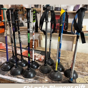 Repurposed Ski Pole Plunger, Upcycled Skier Gag Gift - Etsy
