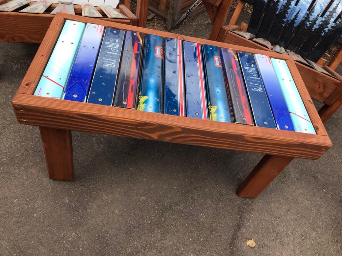 Ski Coffee Table Customizable Snowboard Table Colorado - Etsy
