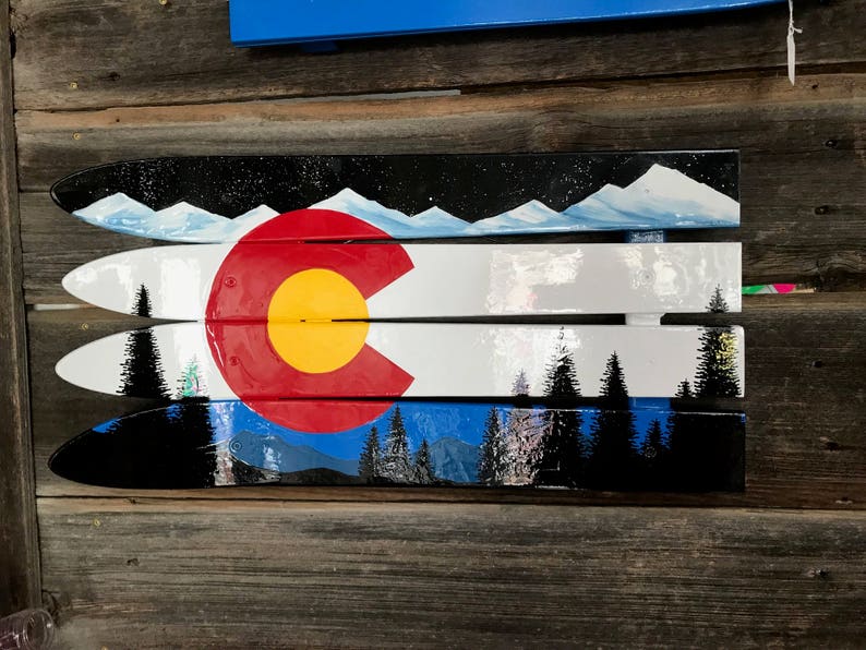 Colorado Mountain Wall Mural CO Mountain Wall Flag Art - Etsy