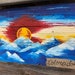 24" Rustic Hand Painted Colorado Sunset Mural Wall Flag on Repurposed ...