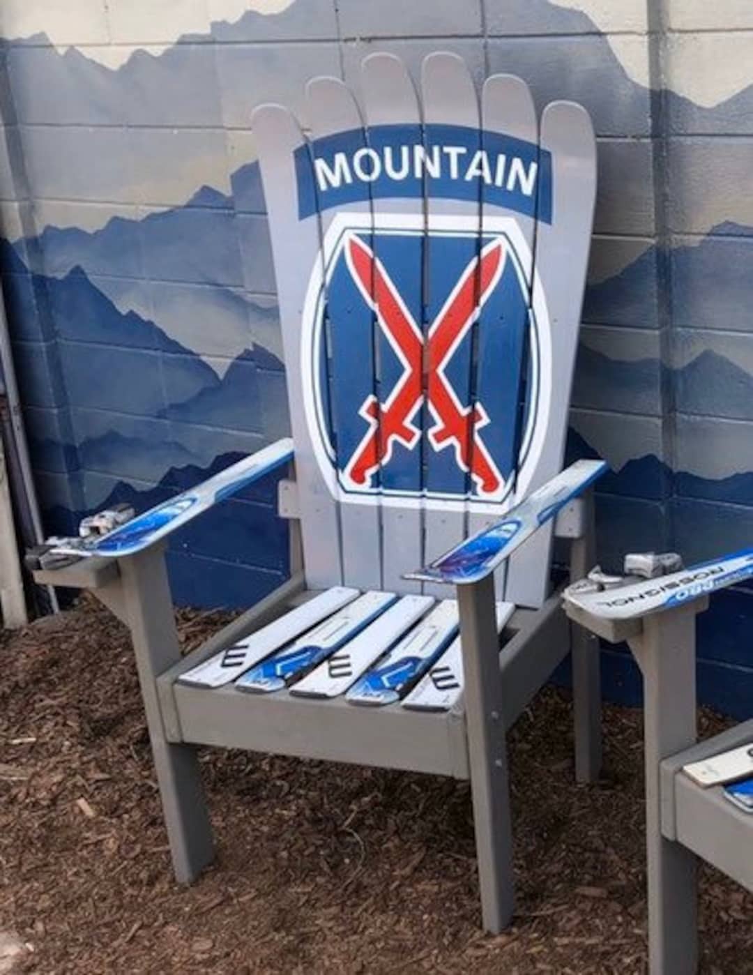 10th Mountain Division Ski Chair, Recycled Wood - Etsy