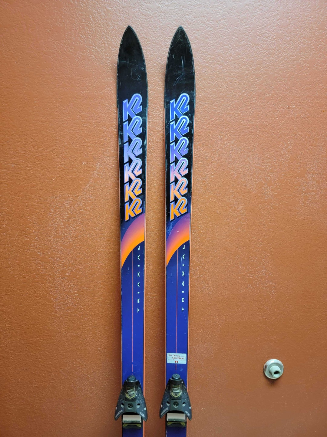 K2 SLC Antique Refurbished Ski Wall Art Set, Decoration Skis, Old ...