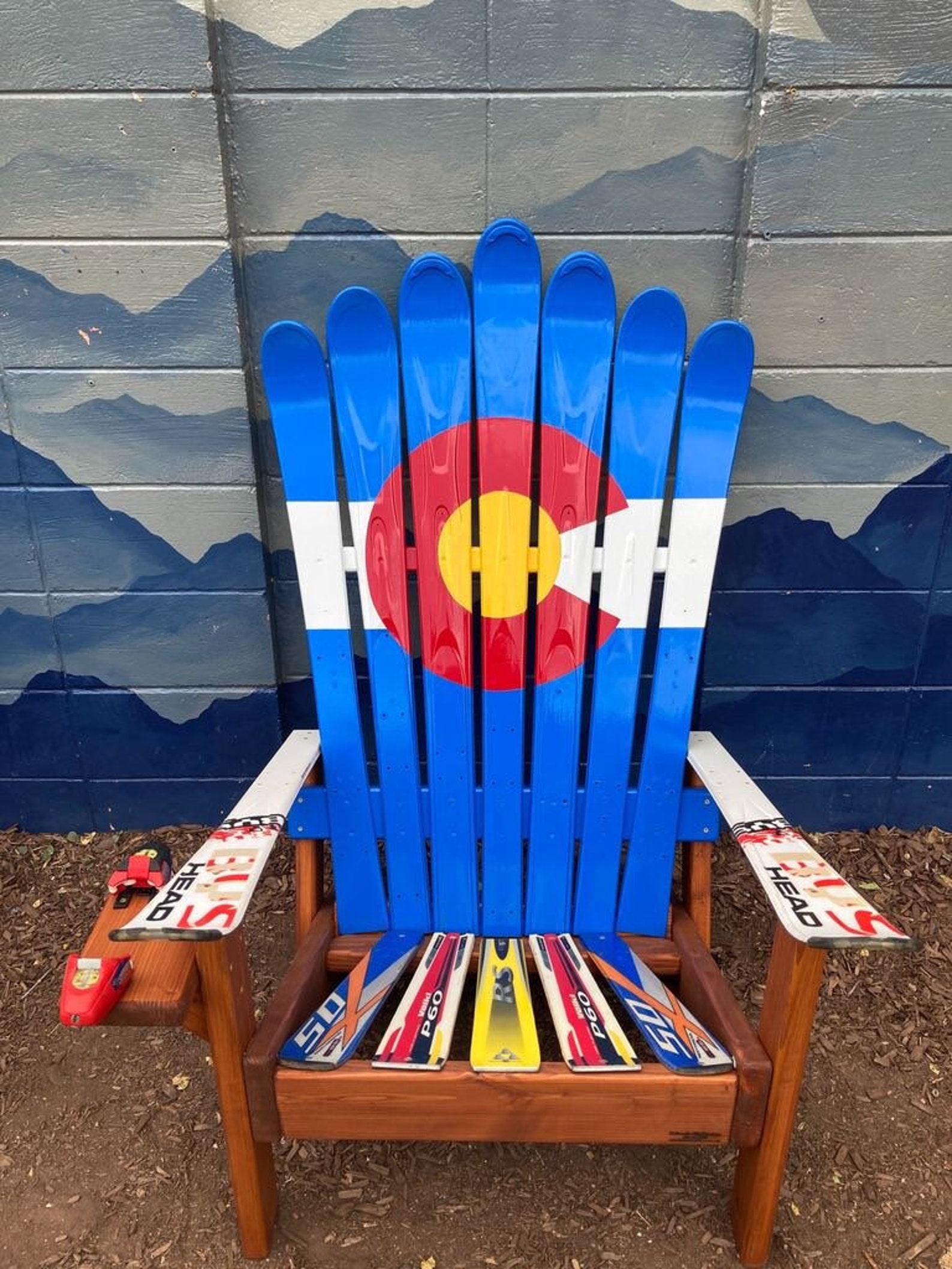 Colorado Flag Adirondack Ski Chair Patio Chair Ski Chairs | Etsy