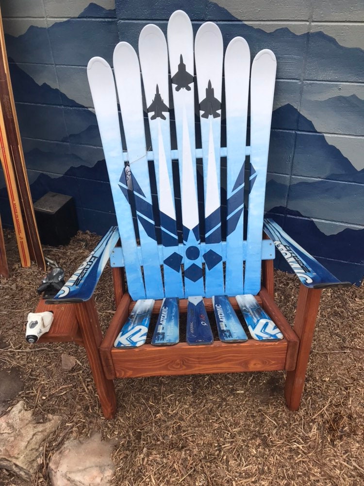 Air Force Fighter Jet Ski Chairs - Hand Painted, Set of 2 - Etsy