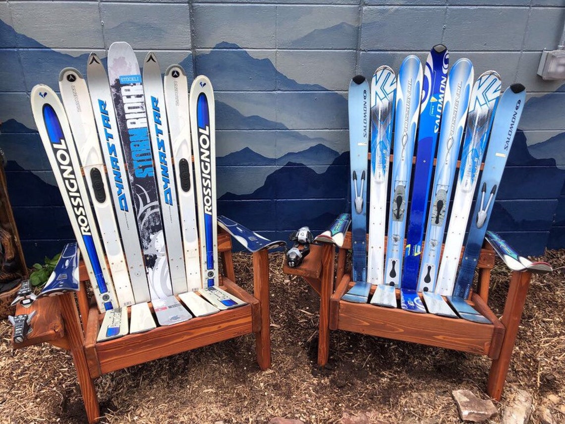 Pair 2 of Ultra-premium Blue/white/silver Colored Ski | Etsy