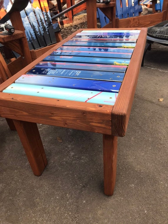 Ski Coffee Table Customizable Snowboard Table Colorado - Etsy