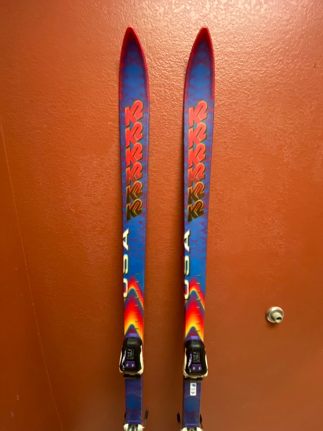 K2 USA MSL Triaxial, Unique Antique Refurbished Ski Wall Art Set ...
