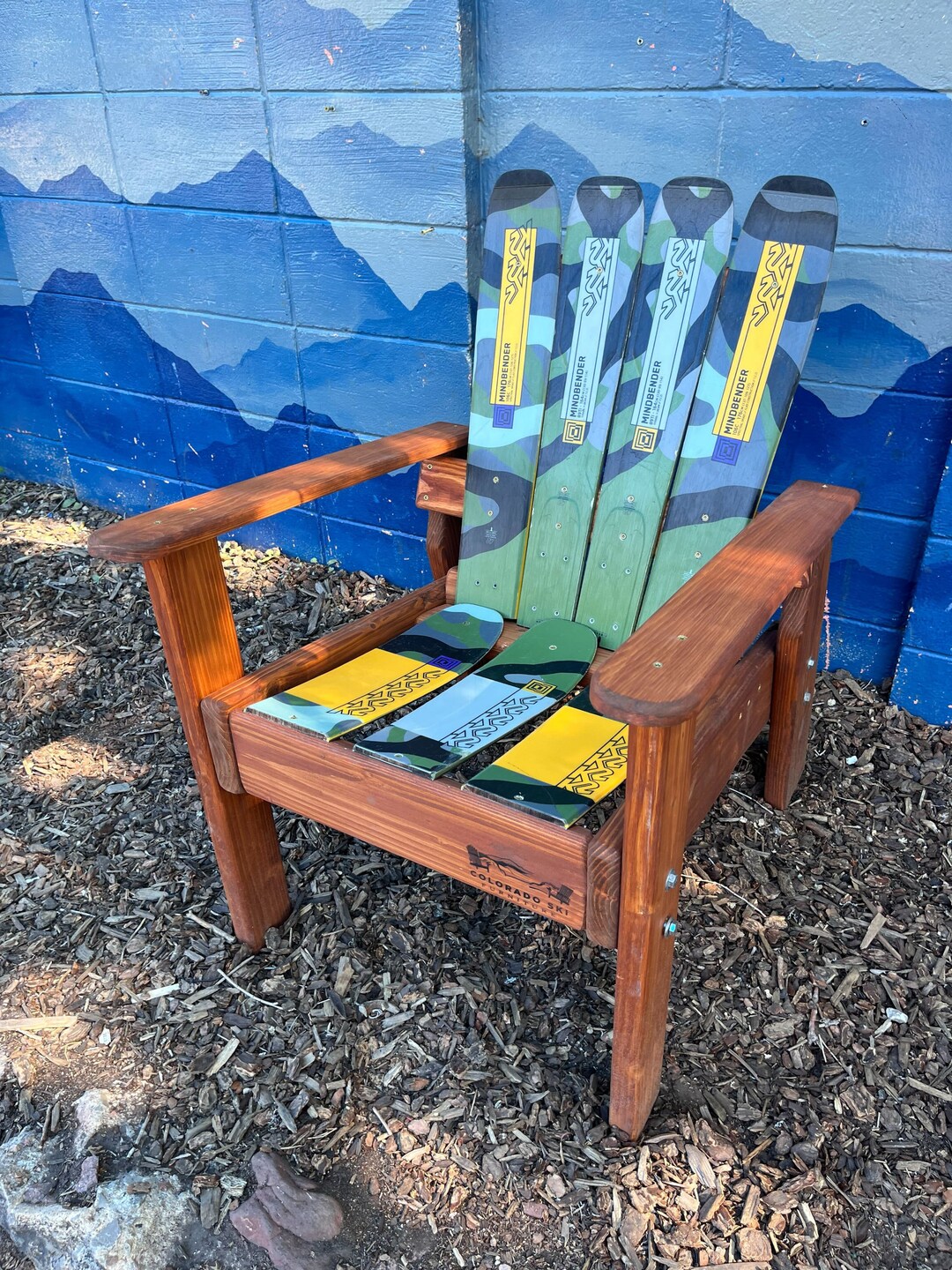 Hand-painted Ski Alpine Chair – Upcycled Snowboard Design - Etsy