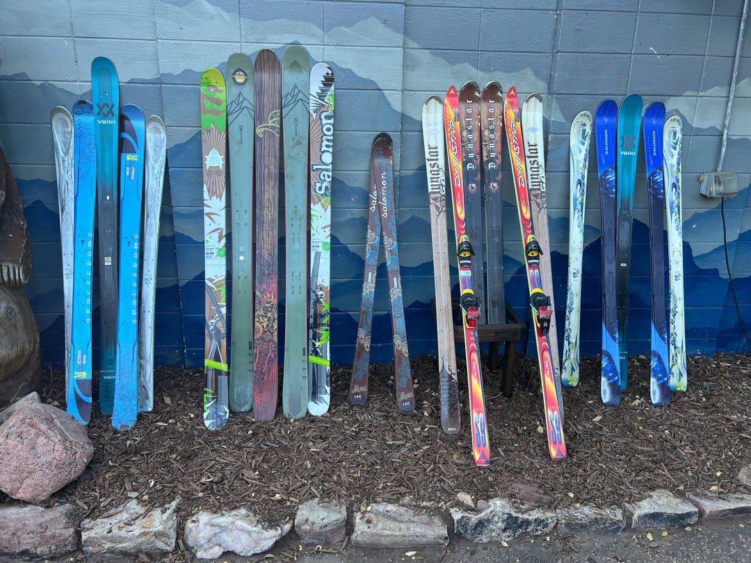 Sets of More Modern Powder Skis Decorative Skis for Events Etc Unique ...