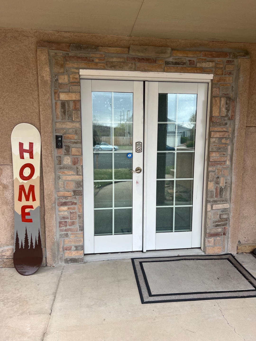 Hand-painted Snowboard HOME Sign, Upcycled Snowboard Art - Etsy