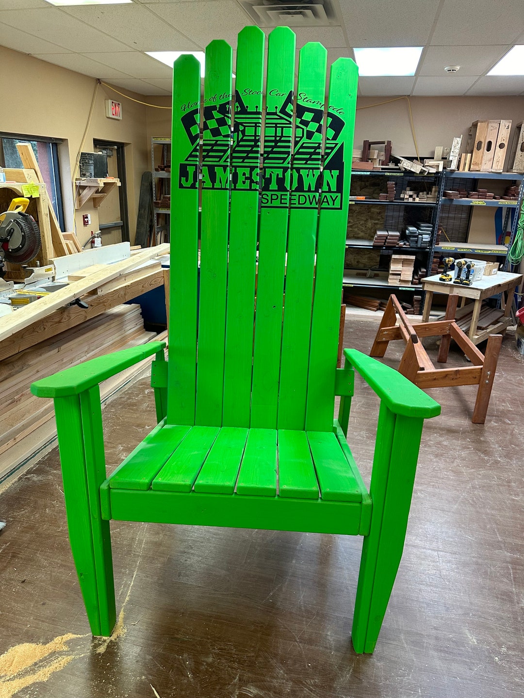 Huge XXL Chair With Your Logo in UV Vinyl Large, Huge Wood Chair ...