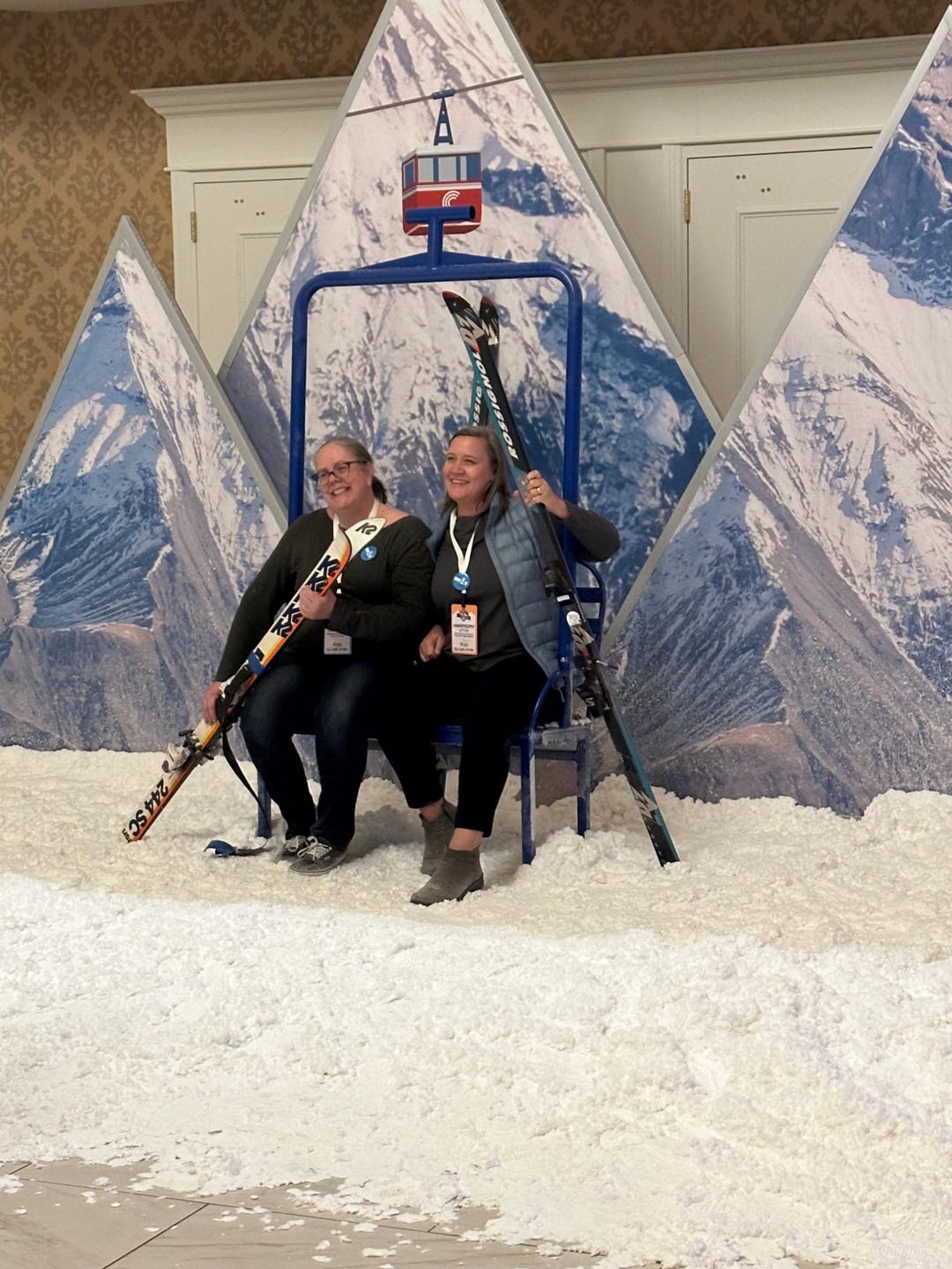 Royal Blue Ski Chairlift Bench – for Photo Booth - Hand-crafted Wood ...