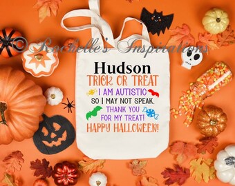 Autism Trick or Treat Bag - Etsy