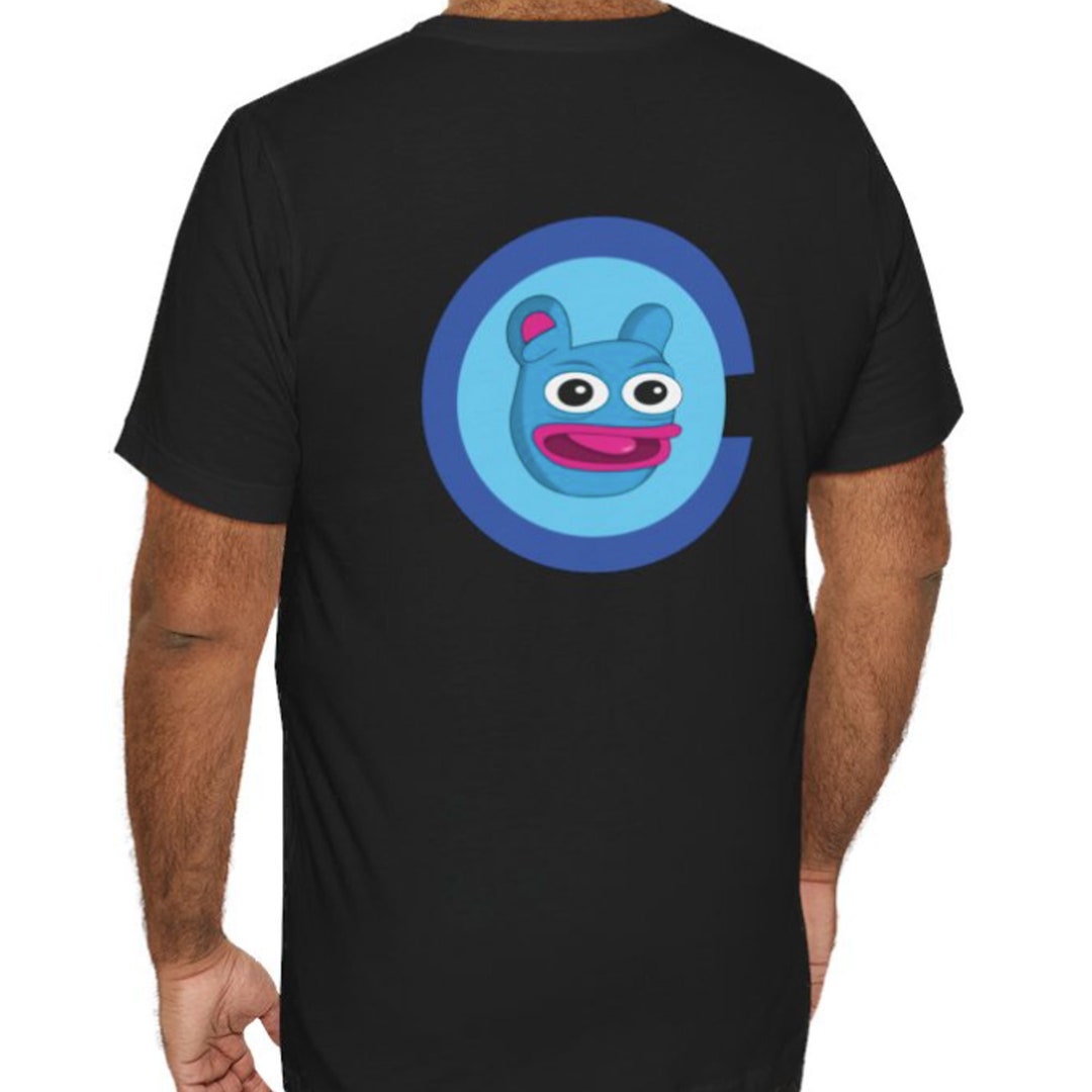 Brett Logo Printed on Back Memecoin Tshirt, Modern Style Crypto Meme ...