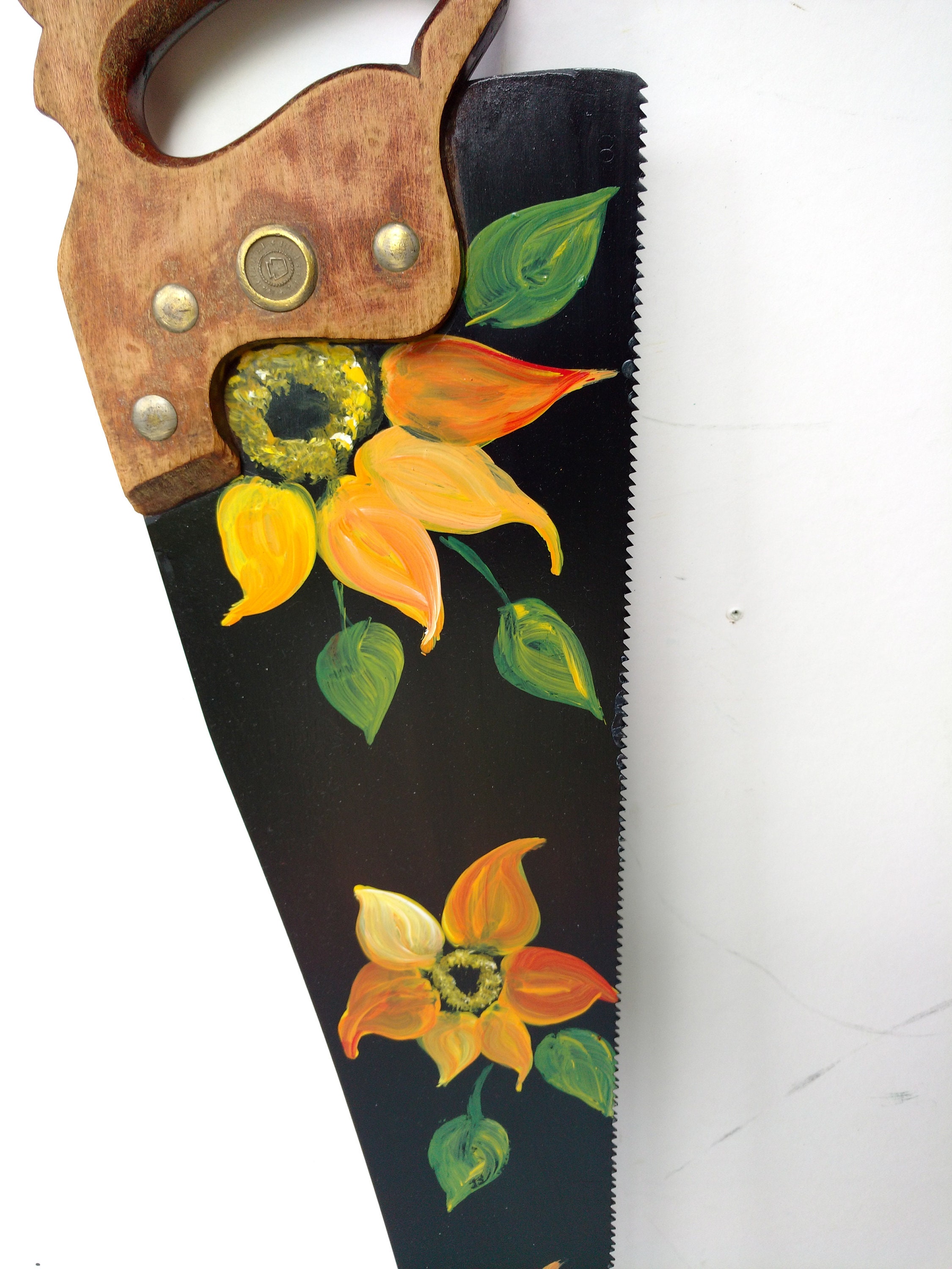 Hand Saw With Sunflowers, Sunflower Painting Saw, Sunflowers on ...