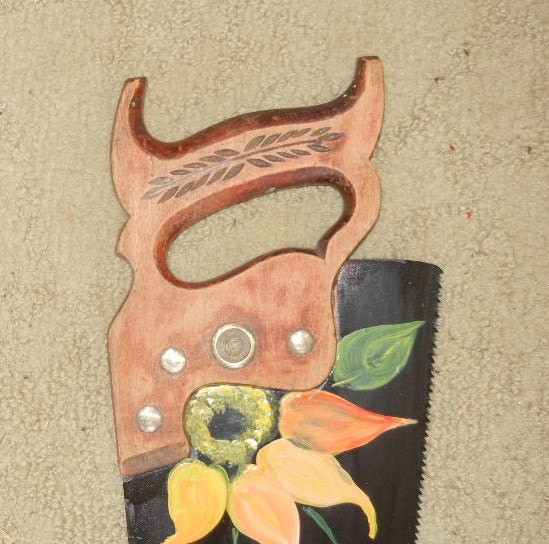 Hand Saw With Sunflowers, Sunflower Painting Saw, Sunflowers on ...