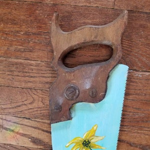 Saw Painted With Flowers, Handpainted Saw, Painted Handsaw, Floral ...