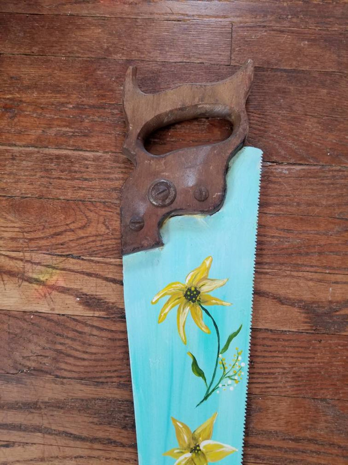 Saw Painted With Flowers Handpainted Saw Painted Handsaw - Etsy