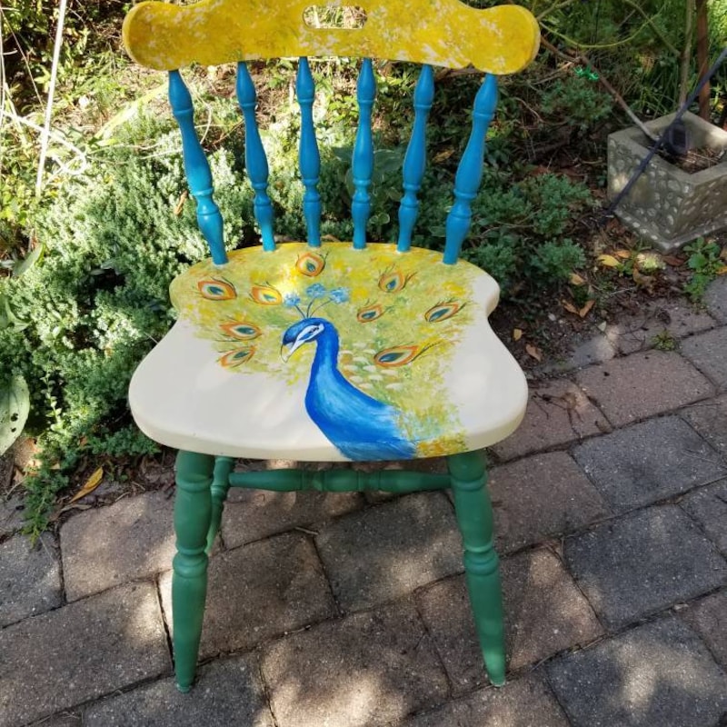 Painted Chair - Etsy