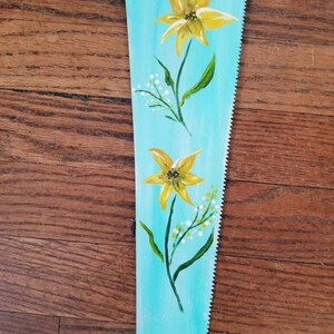 Saw Painted With Flowers, Handpainted Saw, Painted Handsaw, Floral ...