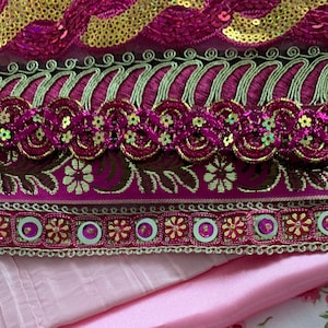 Pink Bling & Fabric Kit Bundle Pack Textures Junk Journal Starter Kit ...