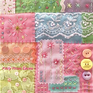 Slow Stitch Kit With Instructions & Patterns Raw Edge Applique Textile ...