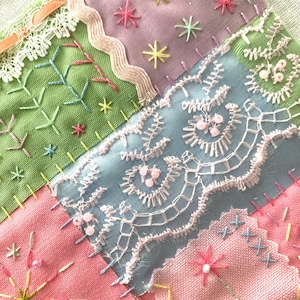 Slow Stitch Kit With Instructions & Patterns Raw Edge Applique Textile ...