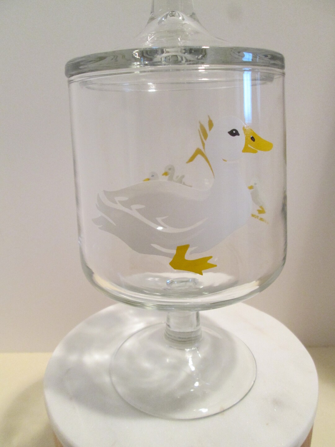 Timeless Vintage Goose Candy Jar Glass - Easter - Etsy